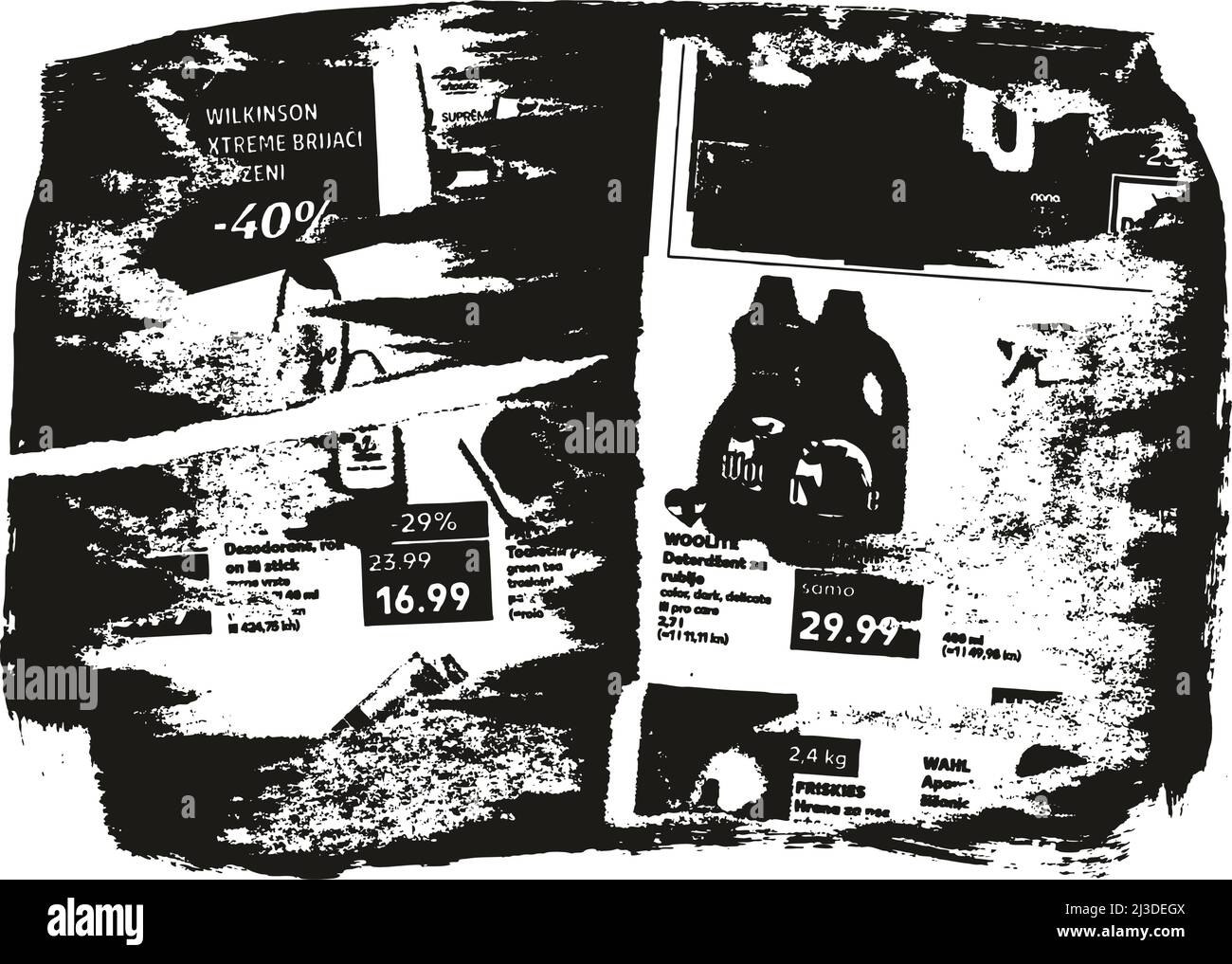 Ripped & Torn Paper Background Grunge Punk Style High Detail Abstract ...