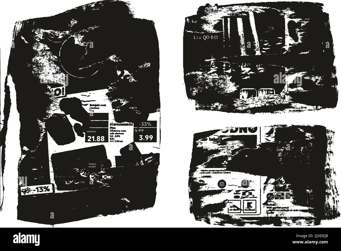 Ripped & Torn Paper Background Grunge Punk Style High Detail Abstract ...