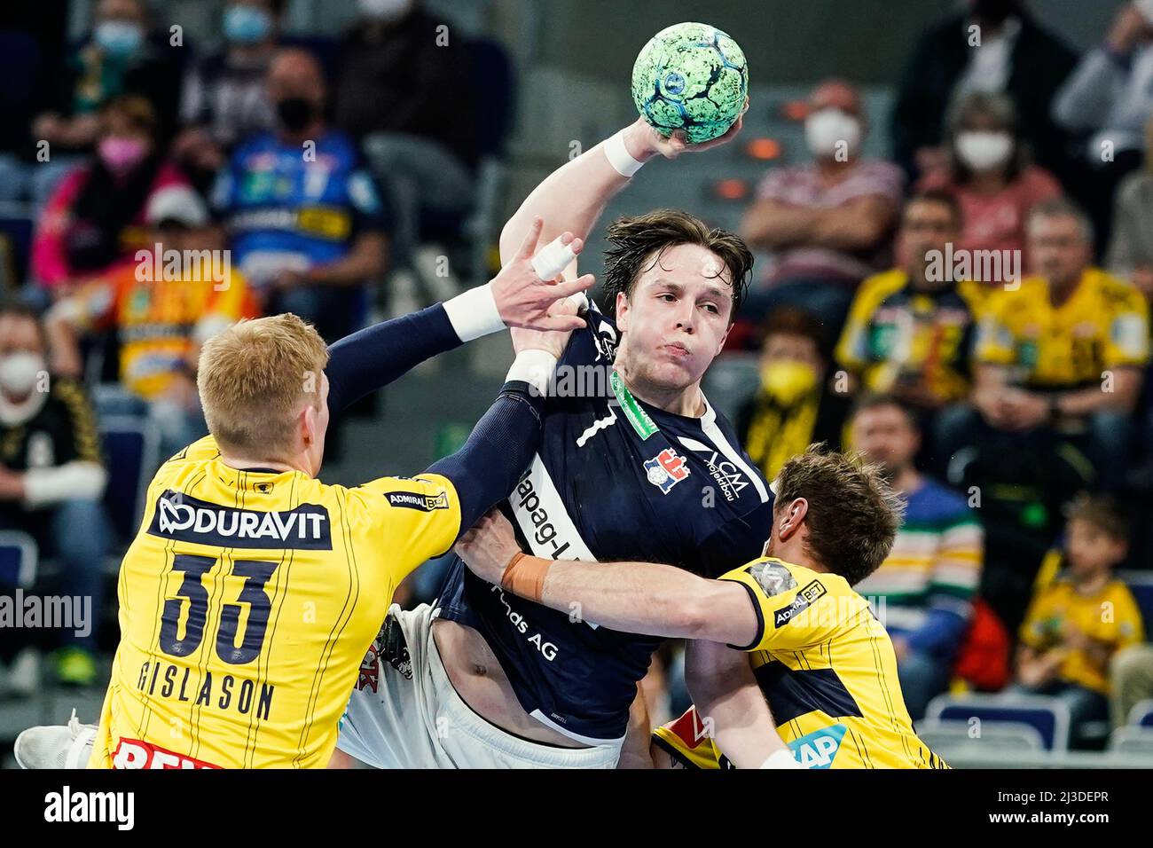 Mannheim, Germany. 07th Apr, 2022. Handball: Bundesliga, Rhein-Neckar ...