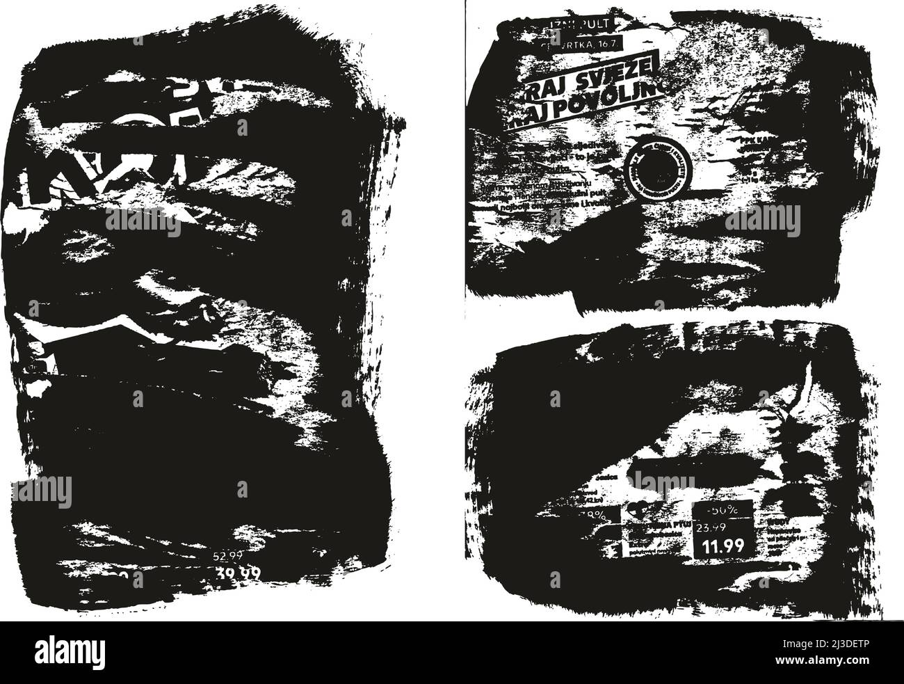 Ripped & Torn Paper Background Grunge Punk Style High Detail Abstract ...