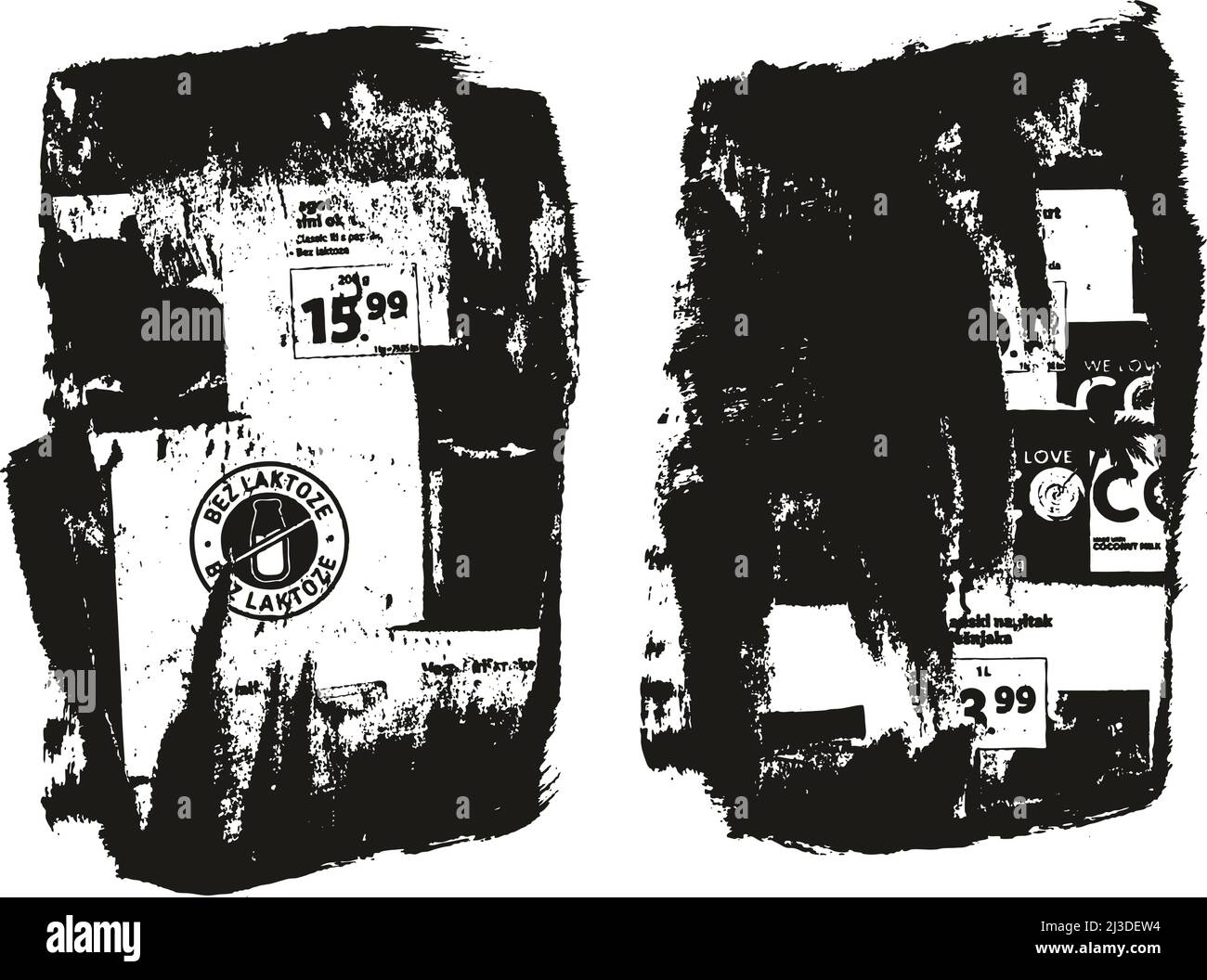 Ripped & Torn Paper Background Grunge Punk Style High Detail Abstract ...