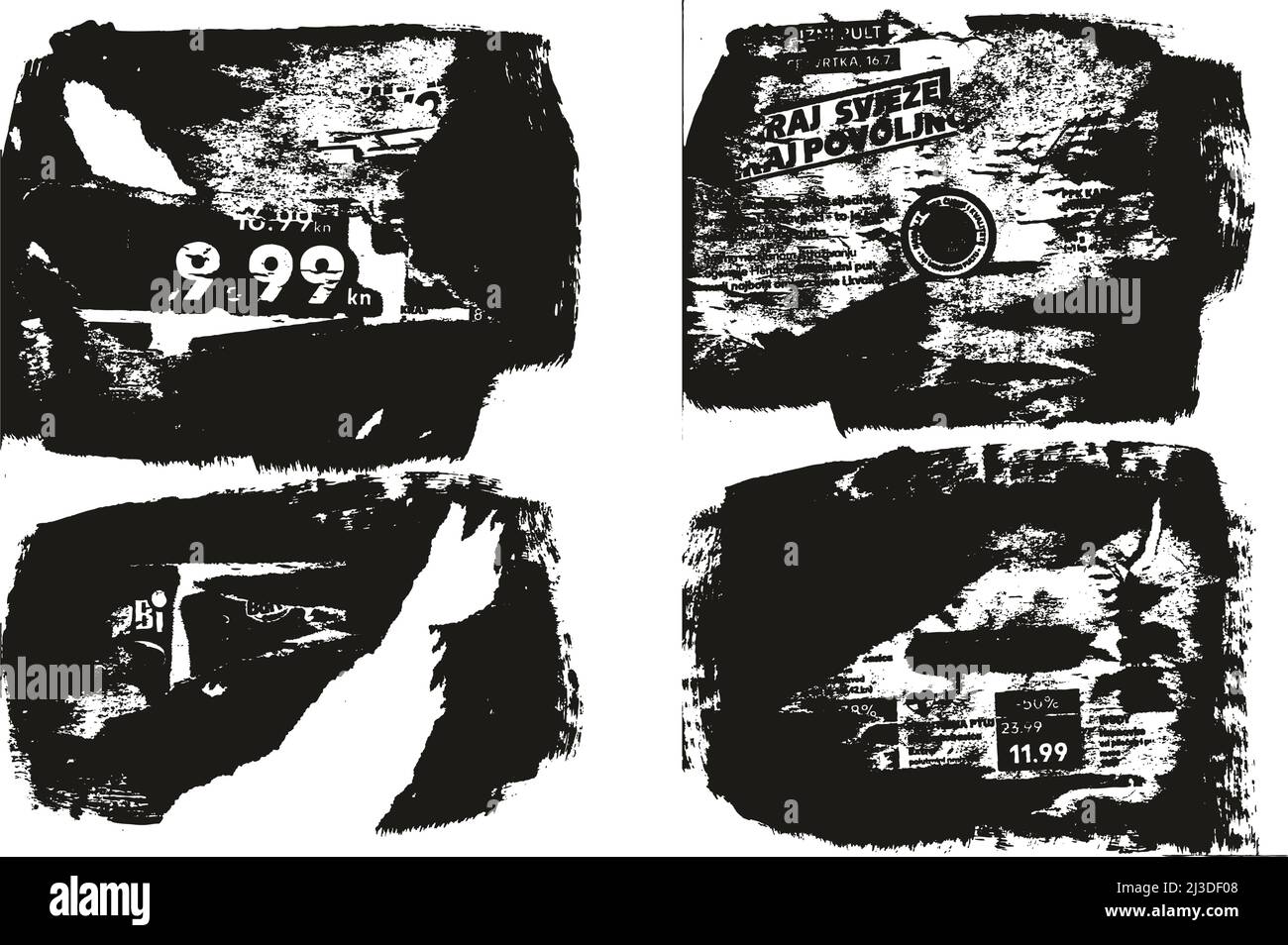 Ripped & Torn Paper Background Grunge Punk Style High Detail Abstract ...