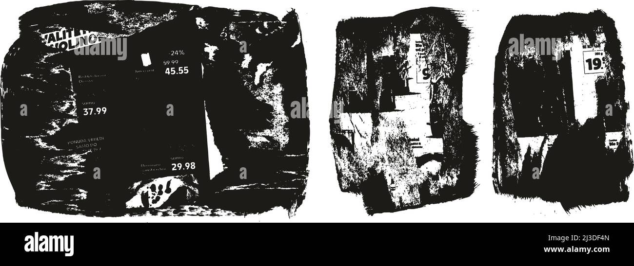 Ripped & Torn Paper Background Grunge Punk Style High Detail Abstract ...