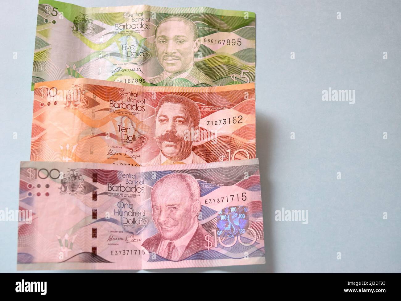 Barbados modern money Stock Photo - Alamy