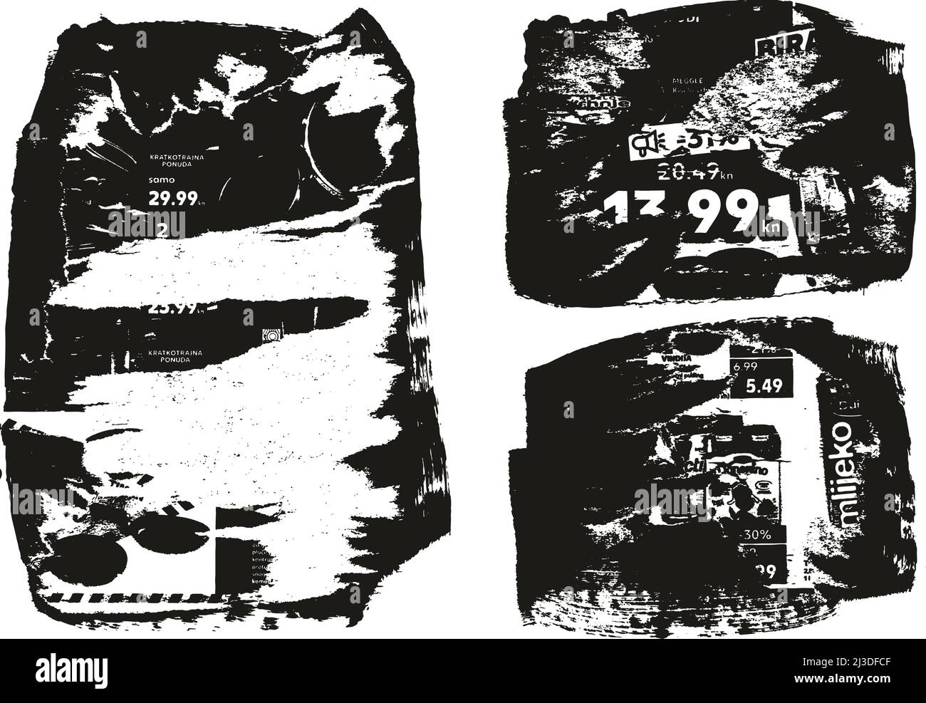Ripped & Torn Paper Background Grunge Punk Style High Detail Abstract ...