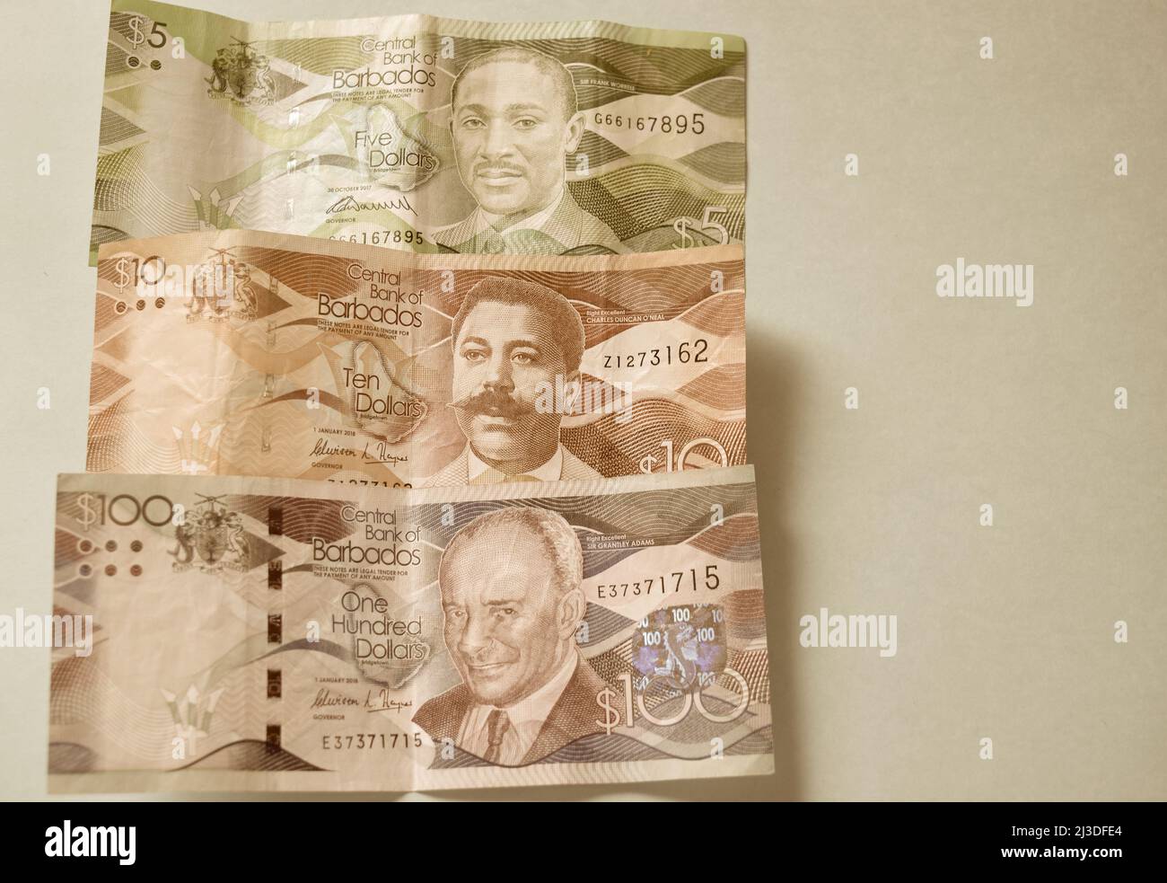 Barbados modern money Stock Photo - Alamy