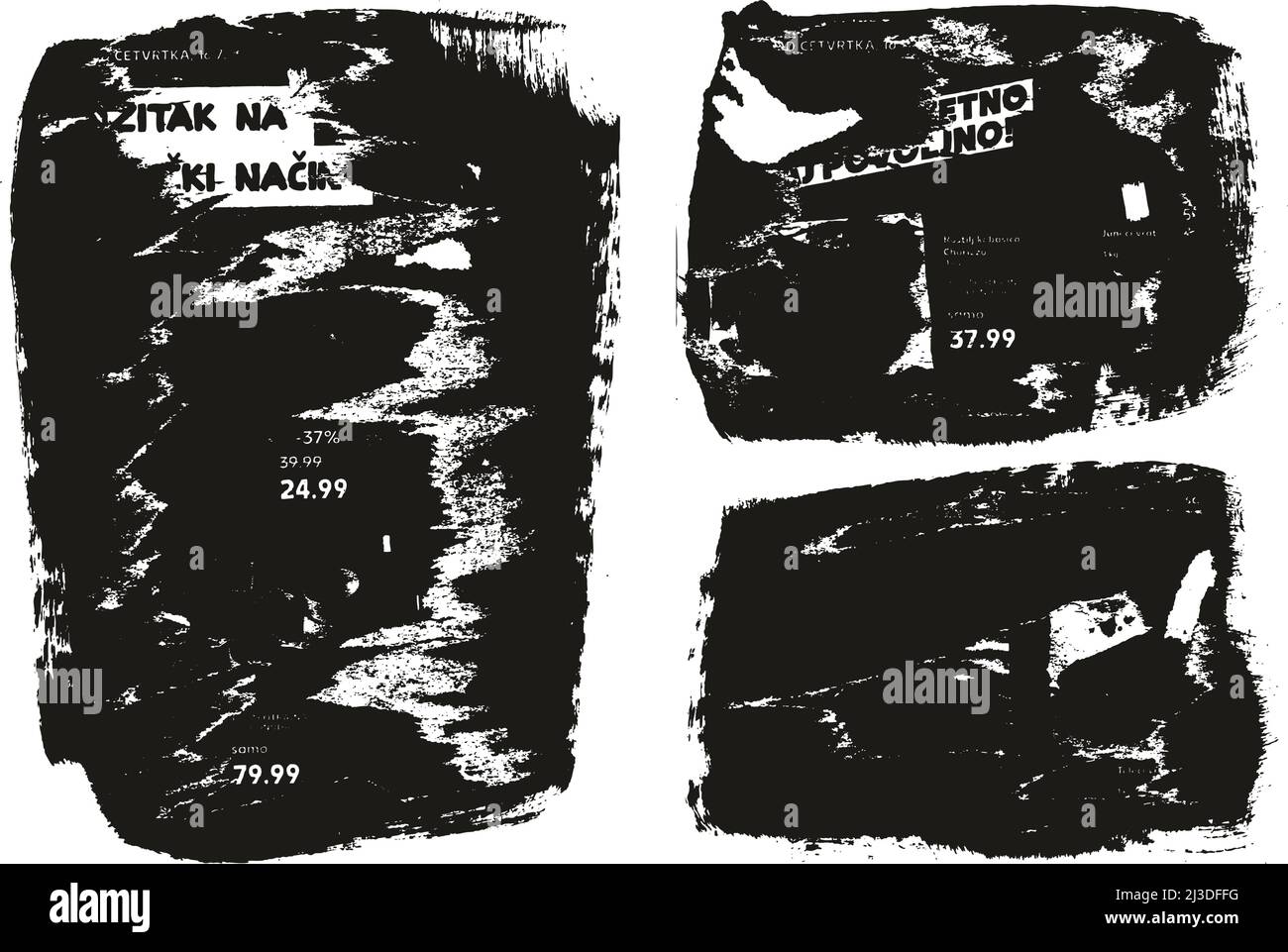 Ripped & Torn Paper Background Grunge Punk Style High Detail Abstract ...