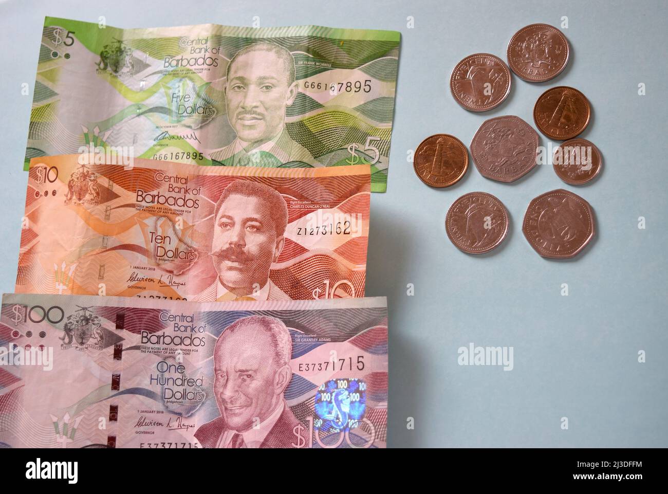 Barbados modern money Stock Photo - Alamy