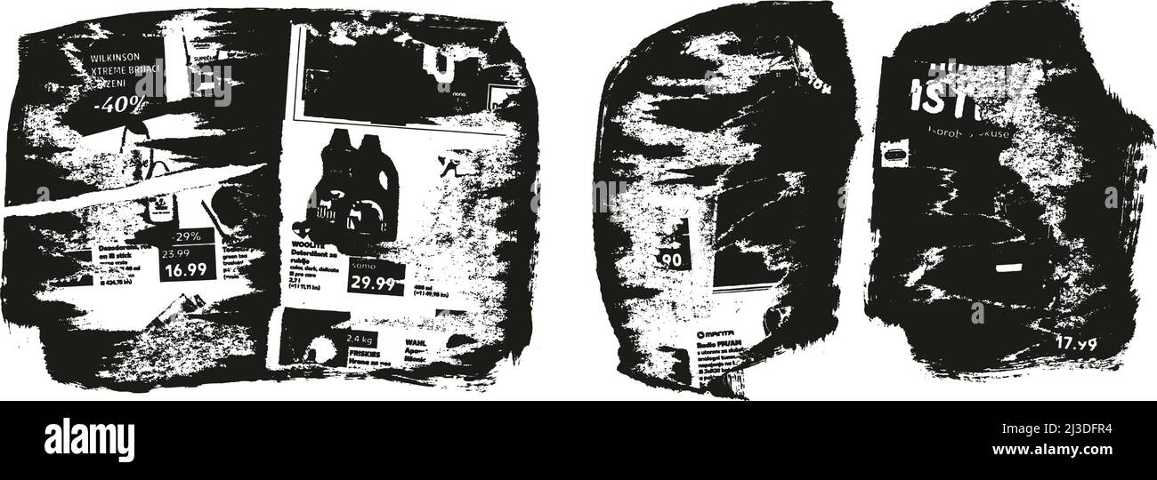 Ripped & Torn Paper Background Grunge Punk Style High Detail Abstract ...