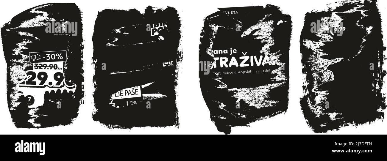 Ripped & Torn Paper Background Grunge Punk Style High Detail Abstract ...