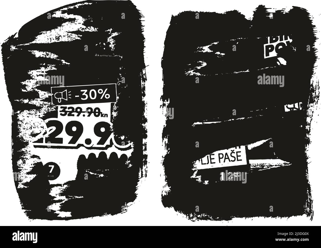 Ripped & Torn Paper Background Grunge Punk Style High Detail Abstract ...