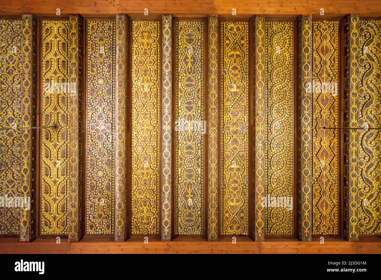 Architectural details, medieval moorish architecture, colorful wooden ...