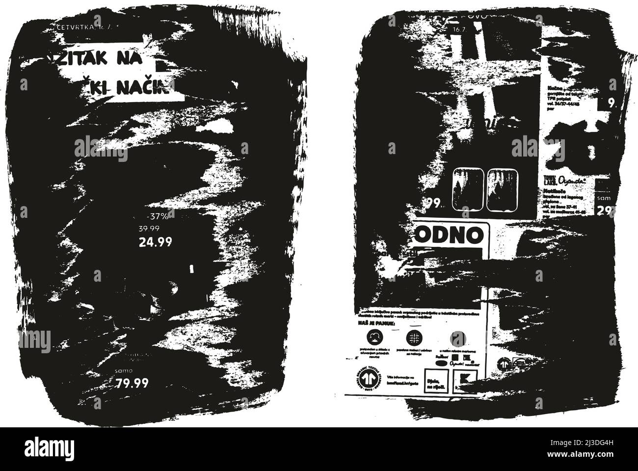 Ripped & Torn Paper Background Grunge Punk Style High Detail Abstract ...