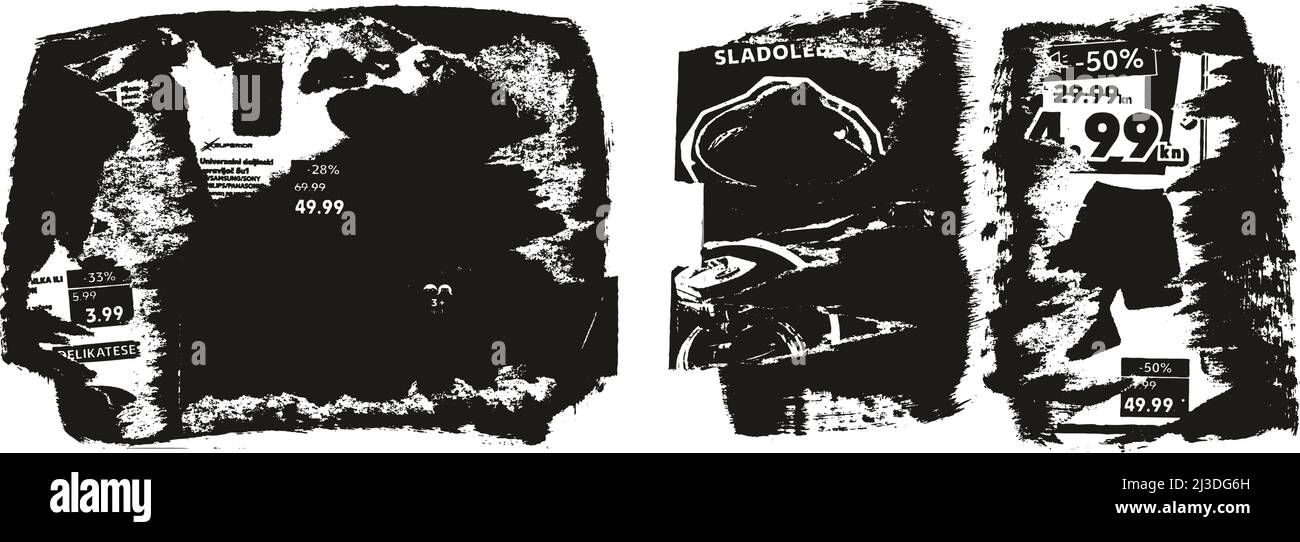 Ripped & Torn Paper Background Grunge Punk Style High Detail Abstract ...