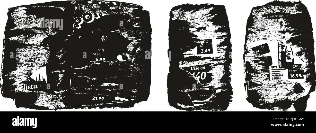 Ripped & Torn Paper Background Grunge Punk Style High Detail Abstract ...