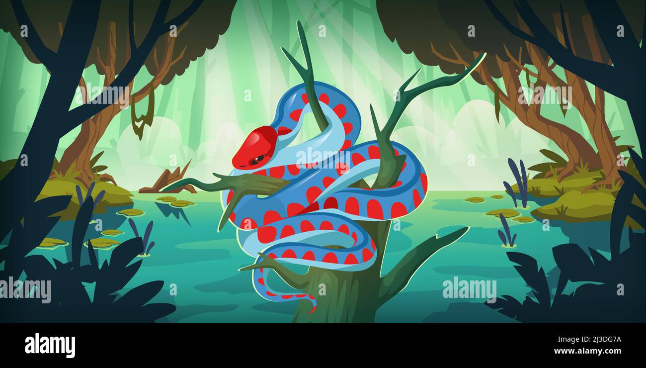 Red snake on wood Stock Vector Images - Alamy