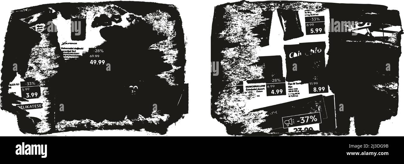 Ripped & Torn Paper Background Grunge Punk Style High Detail Abstract ...