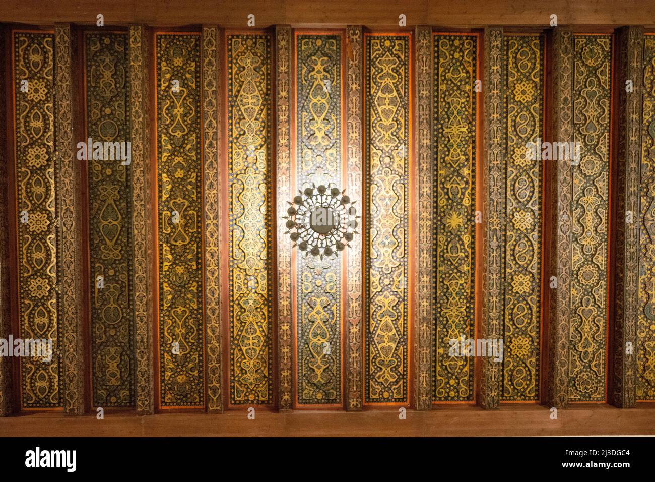 Architectural details, medieval moorish architecture, colorful wooden ...