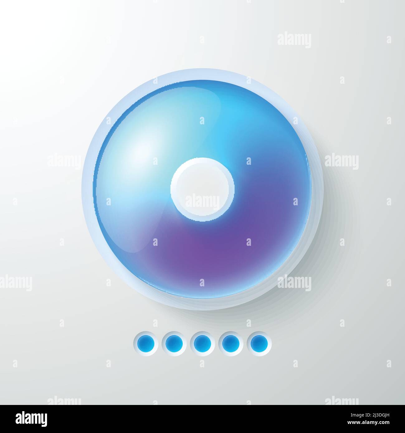 Business abstract web interface template with blue light button on gray ...