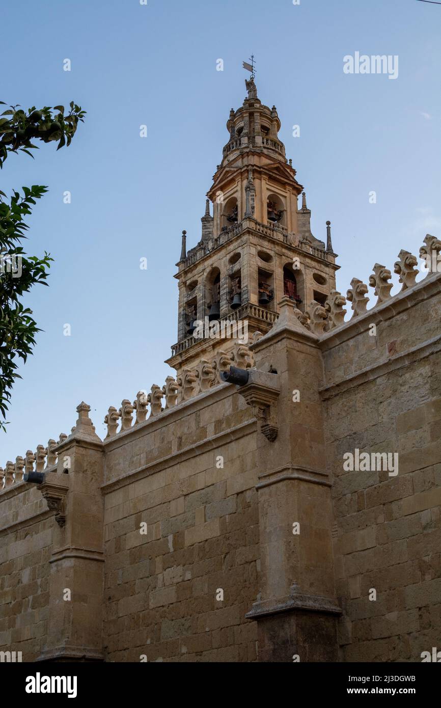 Medieval walls with ornament of old mosque in town Cordoba, Andalusia ...