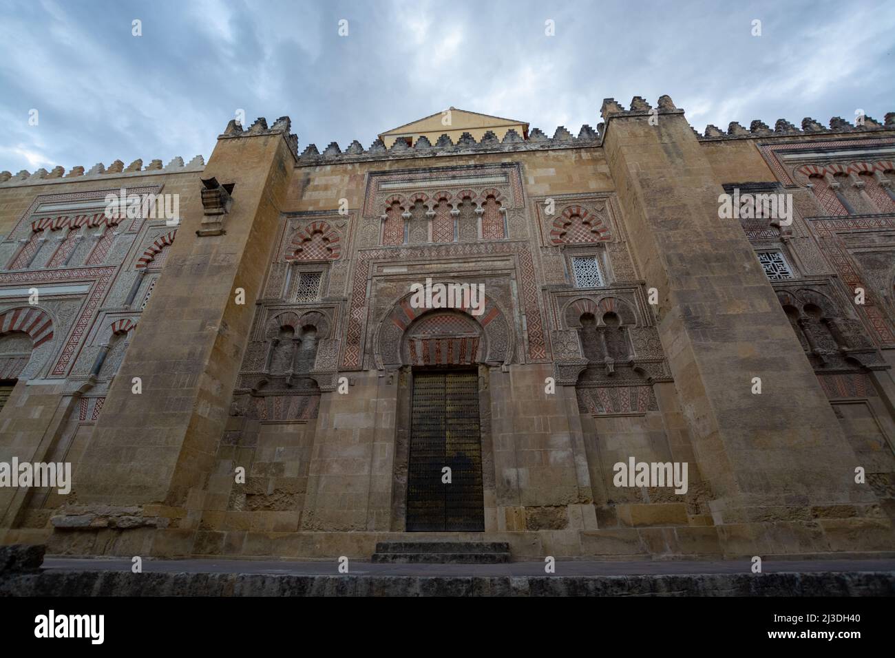 Medieval walls with ornament of old mosque in town Cordoba, Andalusia ...