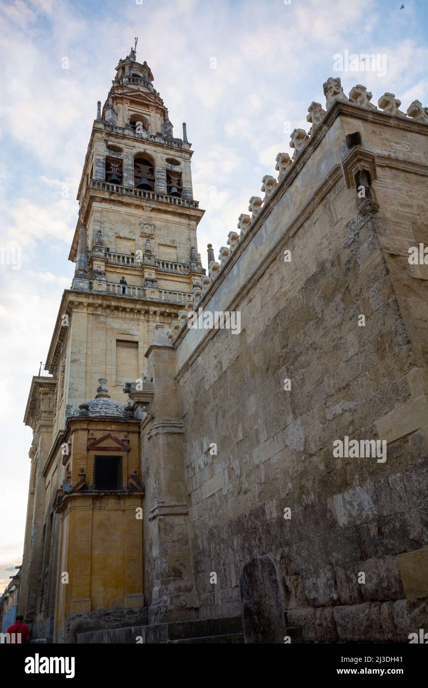 Medieval walls with ornament of old mosque in town Cordoba, Andalusia ...
