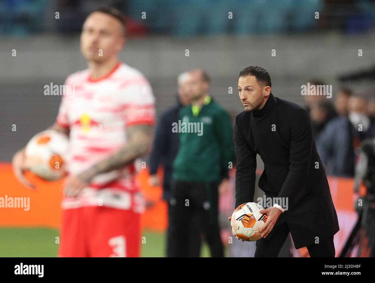 Leipzig, Germany. 07th Apr, 2022. Soccer: Europa League, RB Leipzig ...