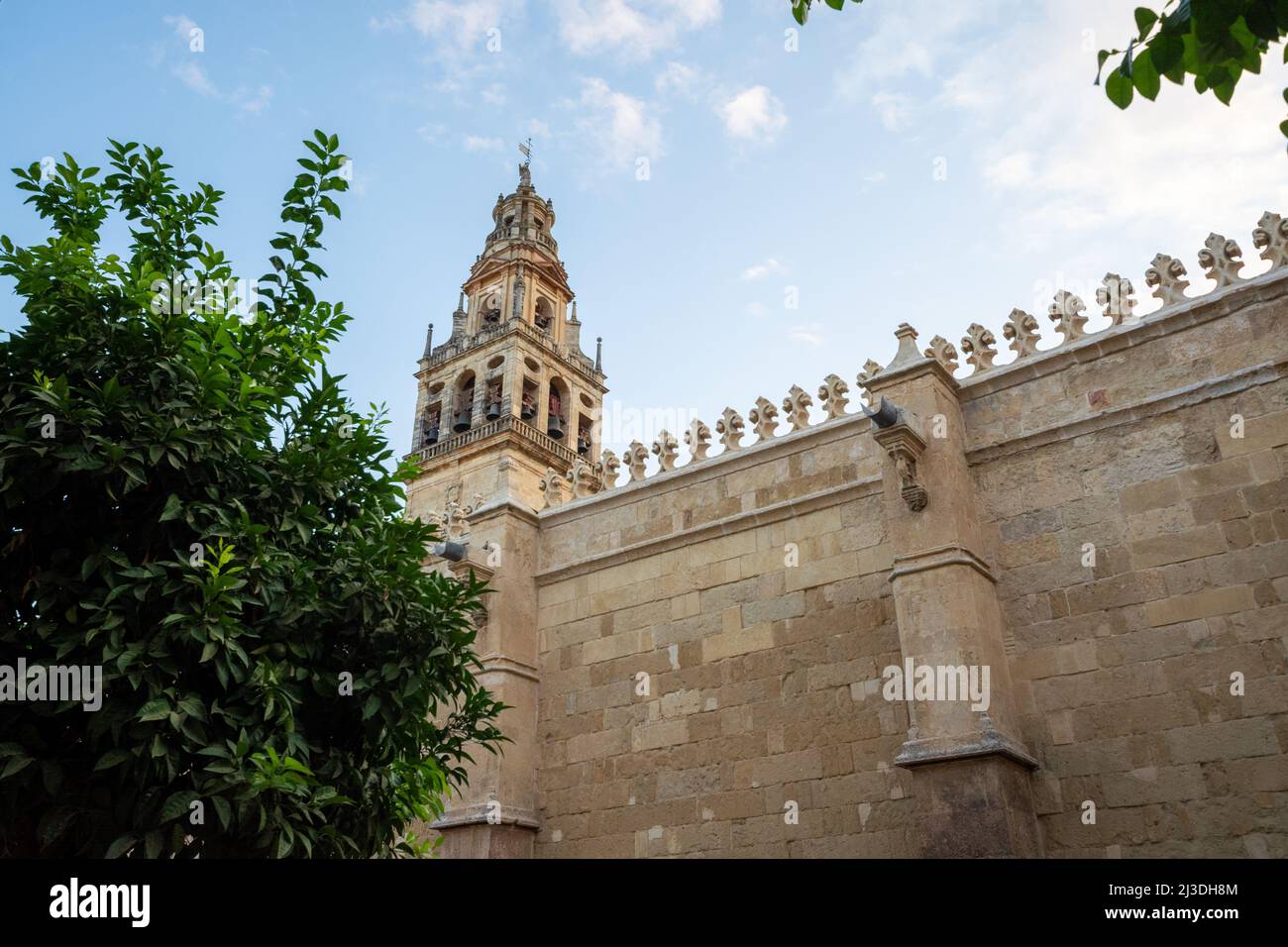 Medieval walls with ornament of old mosque in town Cordoba, Andalusia ...