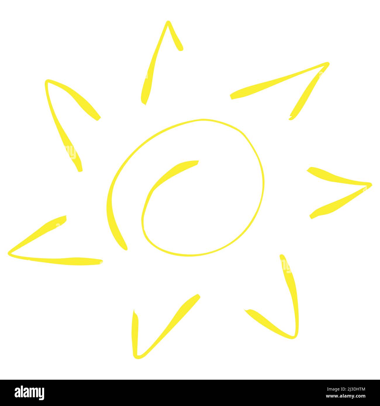 Doodle sun set of sun vector Stock Vector Images - Alamy
