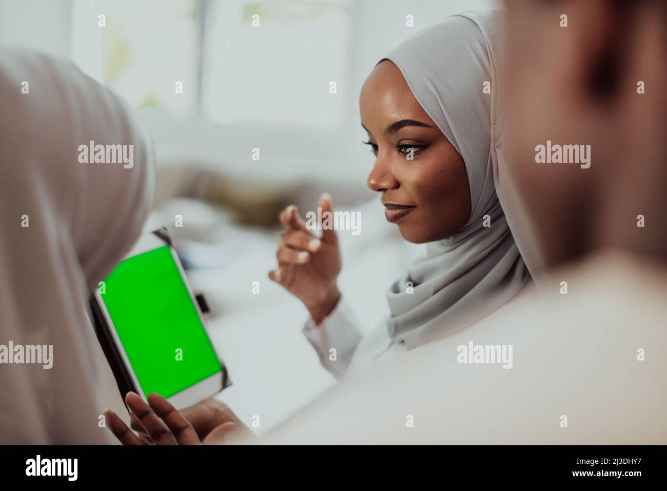 Group of happy african students having conversation and team meeting ...
