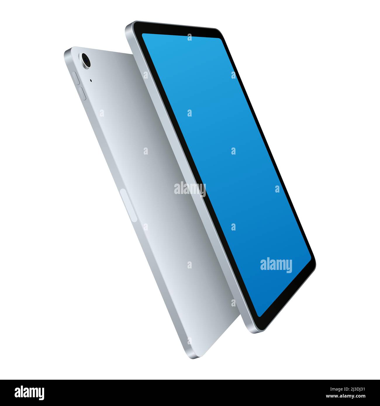 Tablet 2020, Realistic Mockup for Presentation. Diagonal Side Front and ...