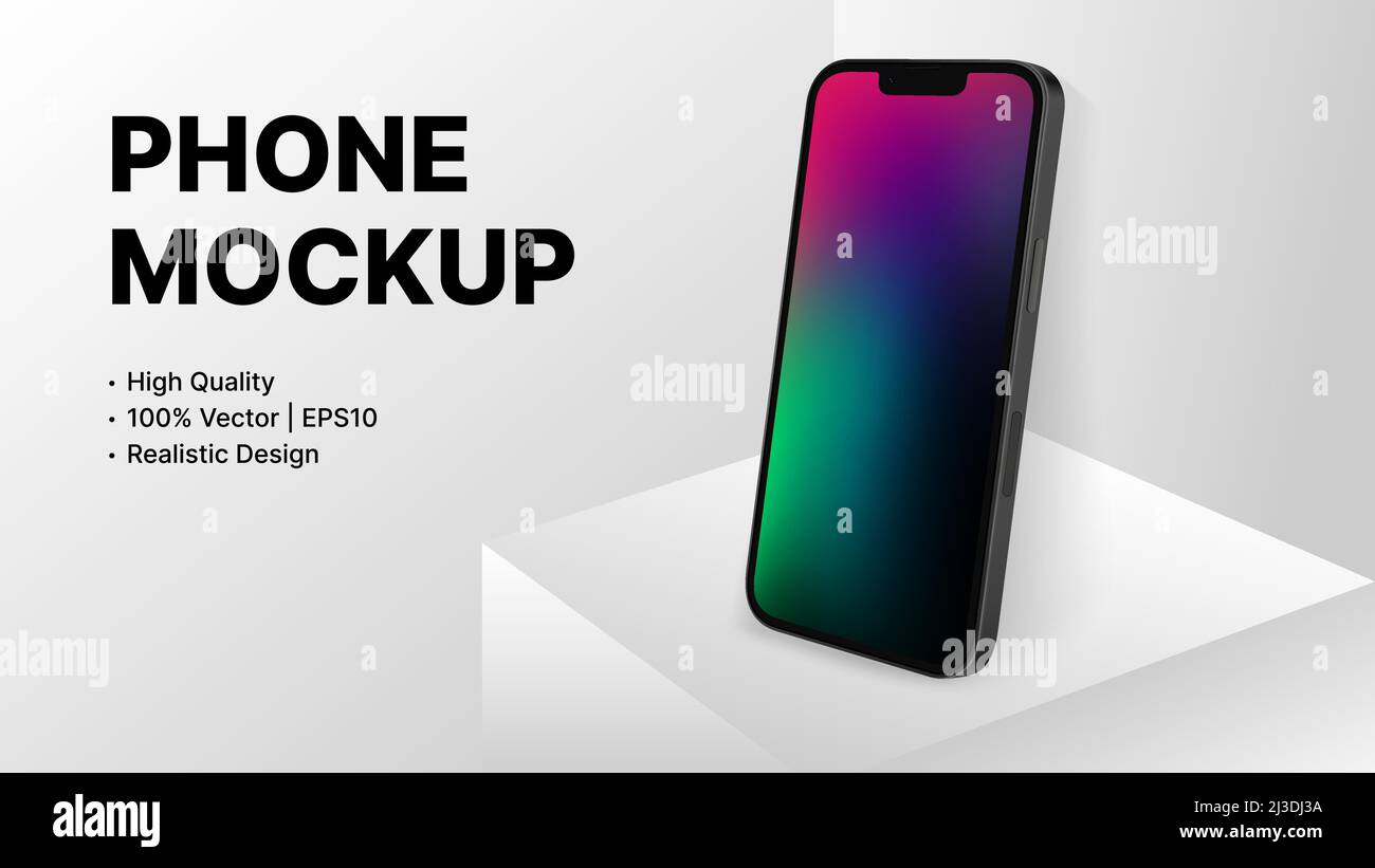 Realistic Smartphone Mockup. High quality Banner Advertisement ...