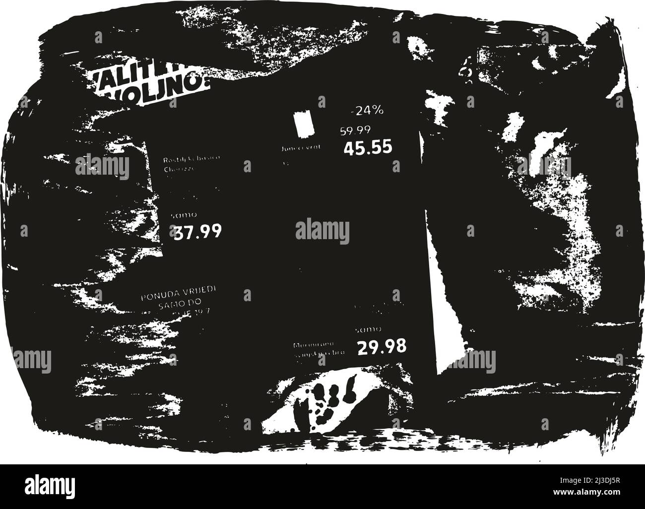 Ripped & Torn Paper Background Grunge Punk Style High Detail Abstract ...