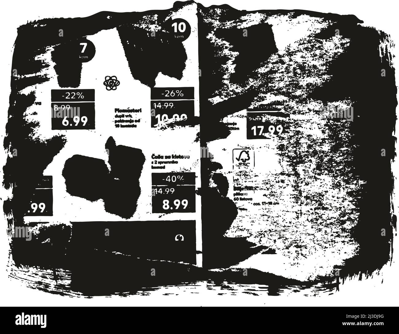 Ripped & Torn Paper Background Grunge Punk Style High Detail Abstract ...