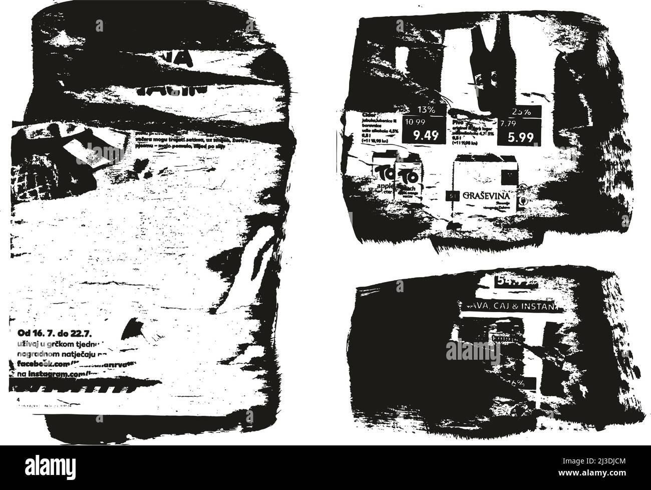 Ripped & Torn Paper Background Grunge Punk Style High Detail Abstract ...