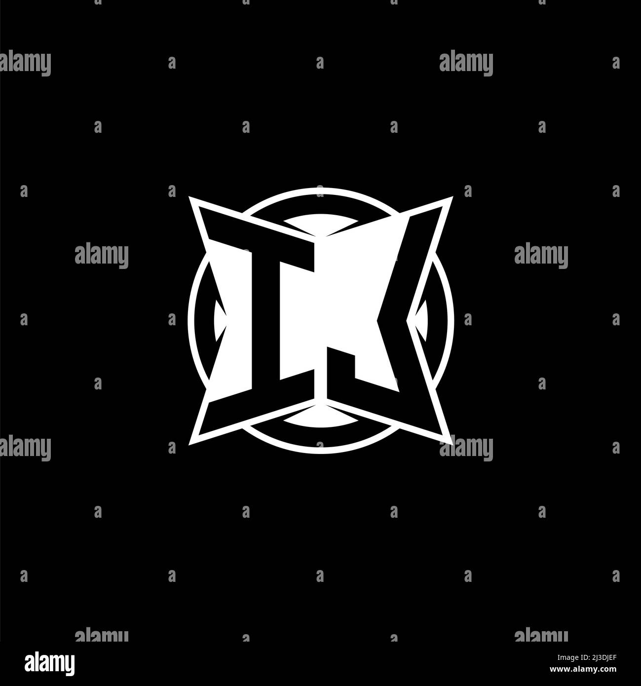 IL Monogram logo letter with simple modern shape style design. Circle ...