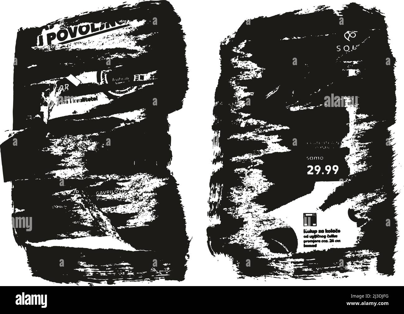 Ripped & Torn Paper Background Grunge Punk Style High Detail Abstract ...