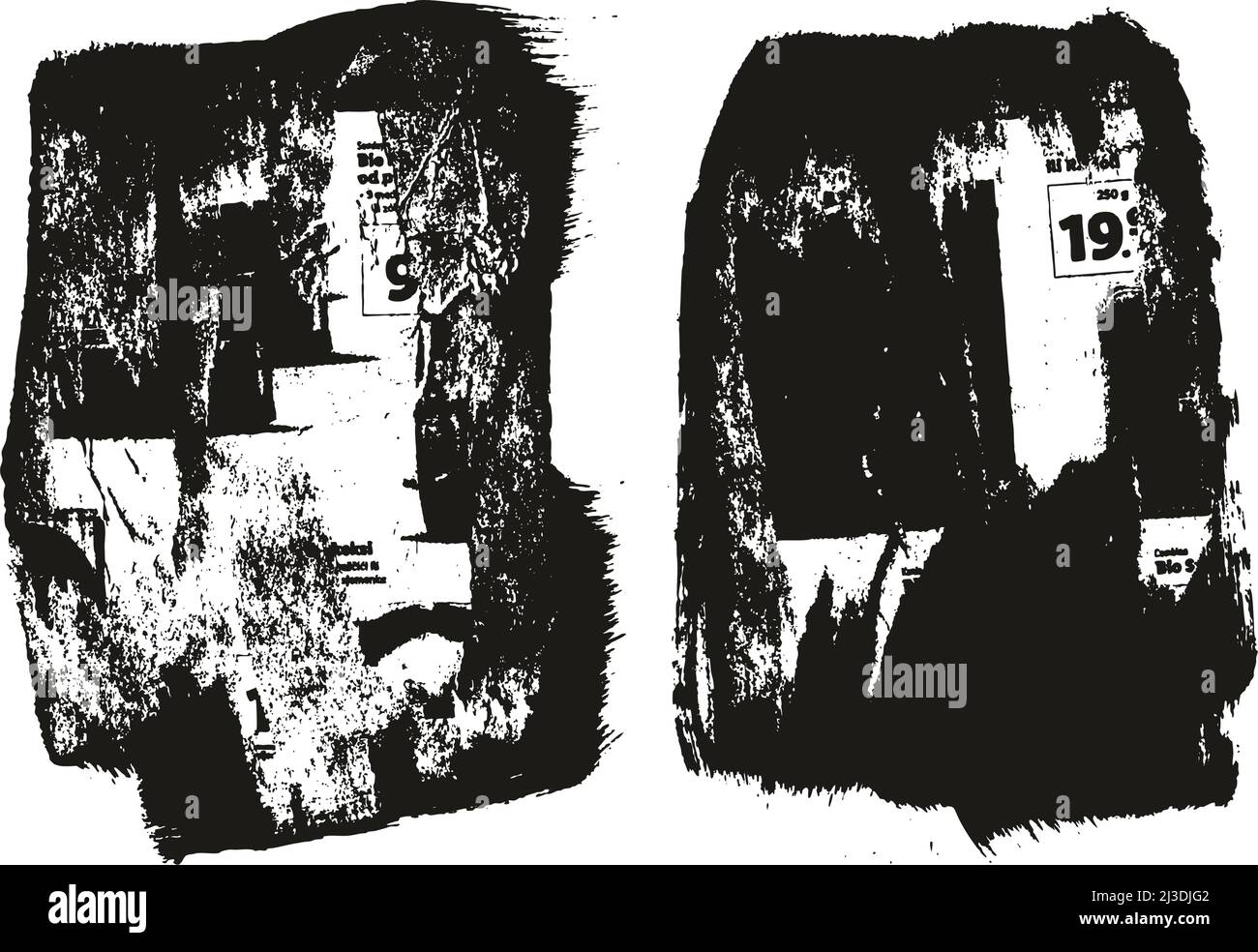 Ripped & Torn Paper Background Grunge Punk Style High Detail Abstract ...