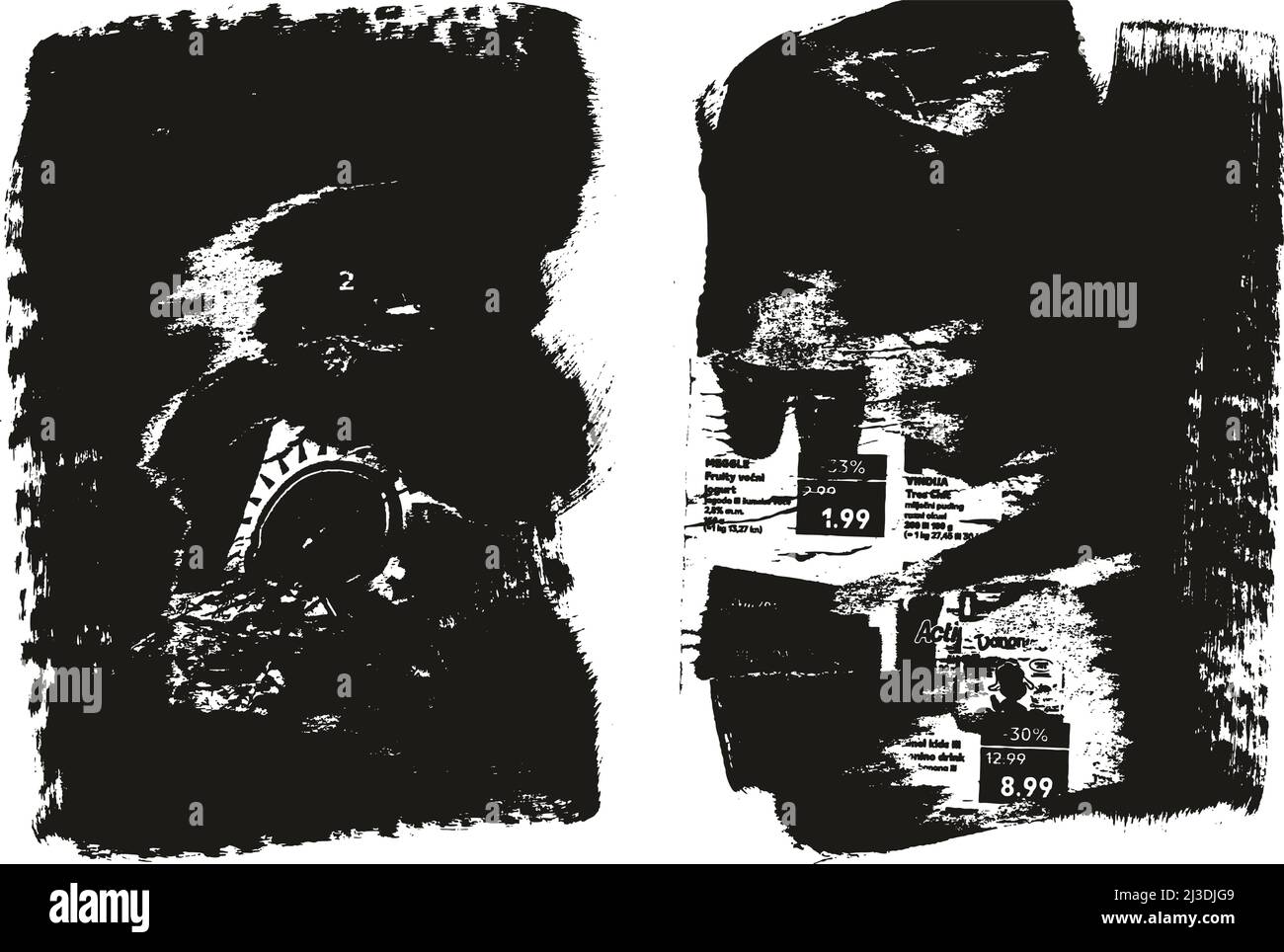Ripped & Torn Paper Background Grunge Punk Style High Detail Abstract ...