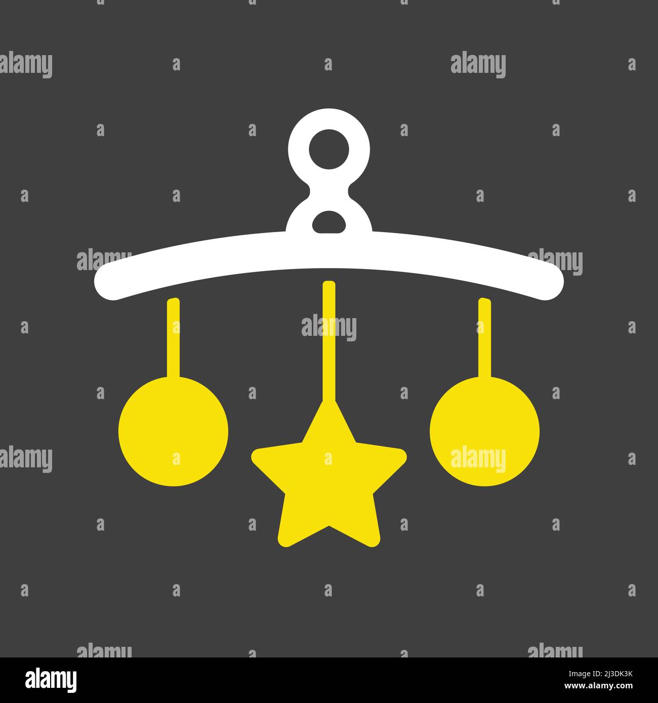 Baby crib hanging toy glyph icon. Graph symbol for children and newborn ...