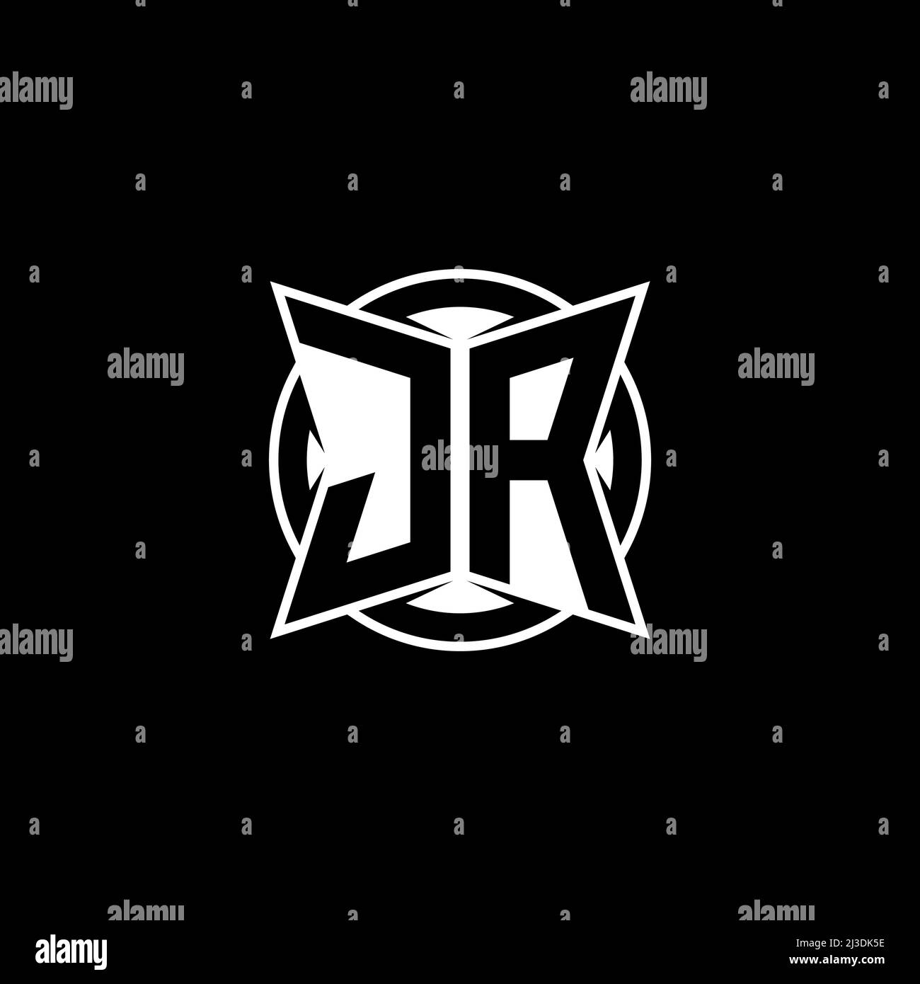 JA Monogram logo letter with simple modern shape style design. Circle ...