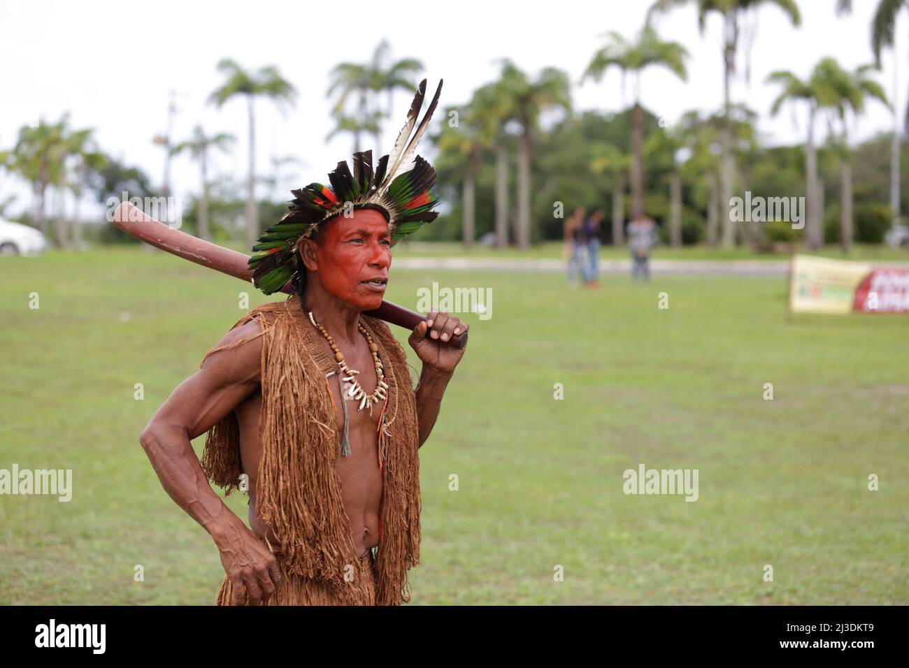 salvador, bahia, brazil - may 29, 2017: Indians from various indigenous ...