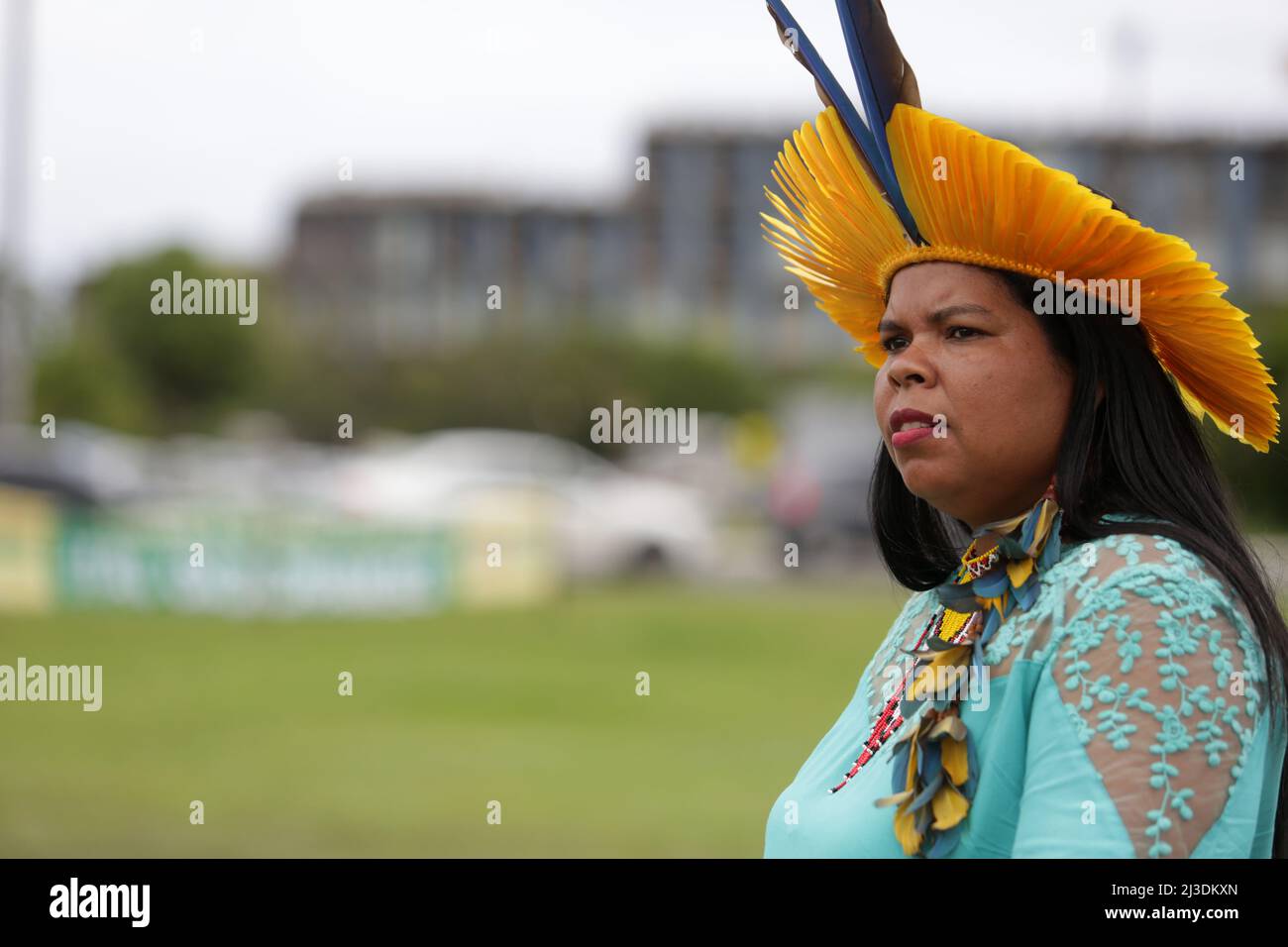 salvador, bahia, brazil - may 29, 2017: Indians from various indigenous ...