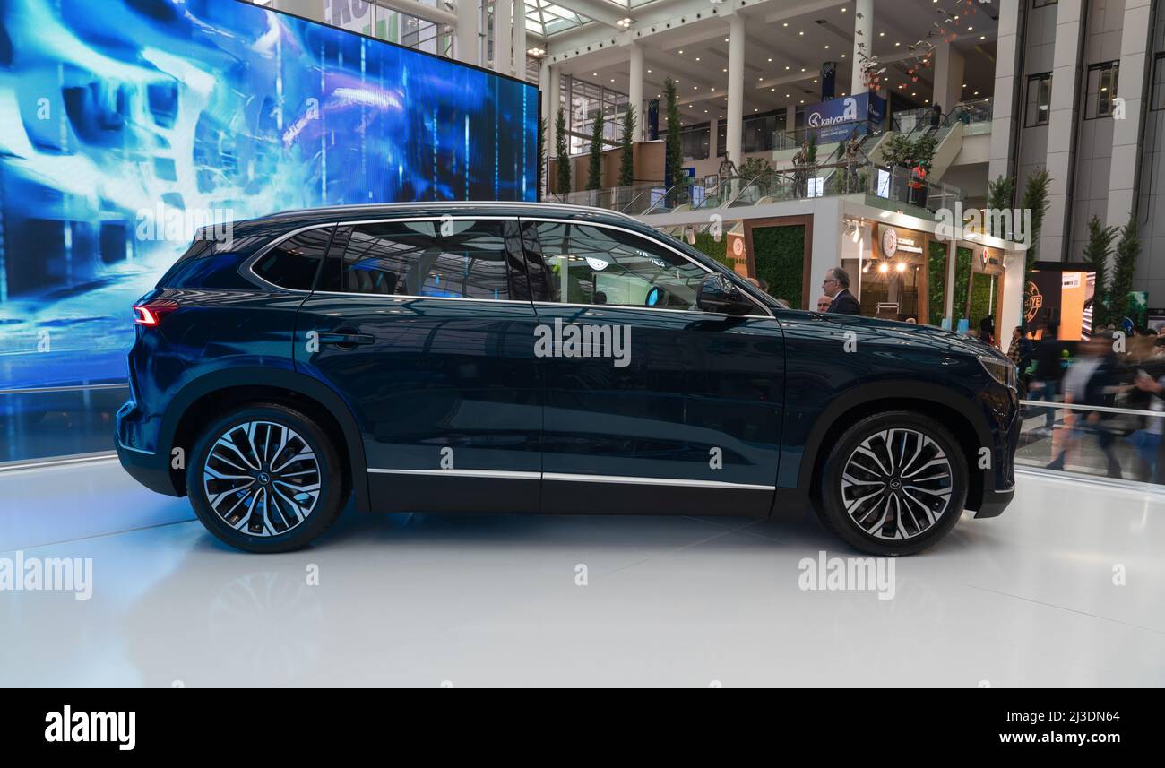 Ankara, Turkey - March 31: TOGG car at Ankara ECO Climate Summit as a ...