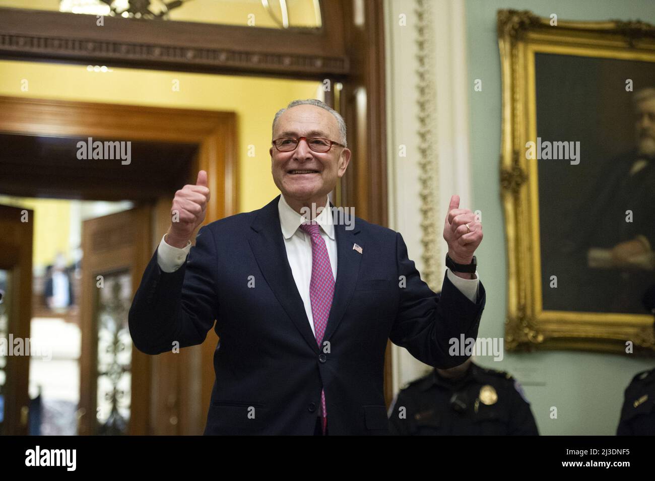 Washington, United States. 07th Apr, 2022. Senate Majority Leader Chuck ...