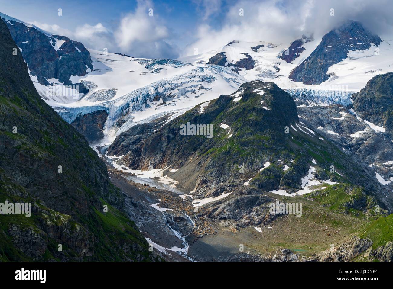 Typical alpine landscape of Swiss Alps with Steinsee, Urner Alps ...