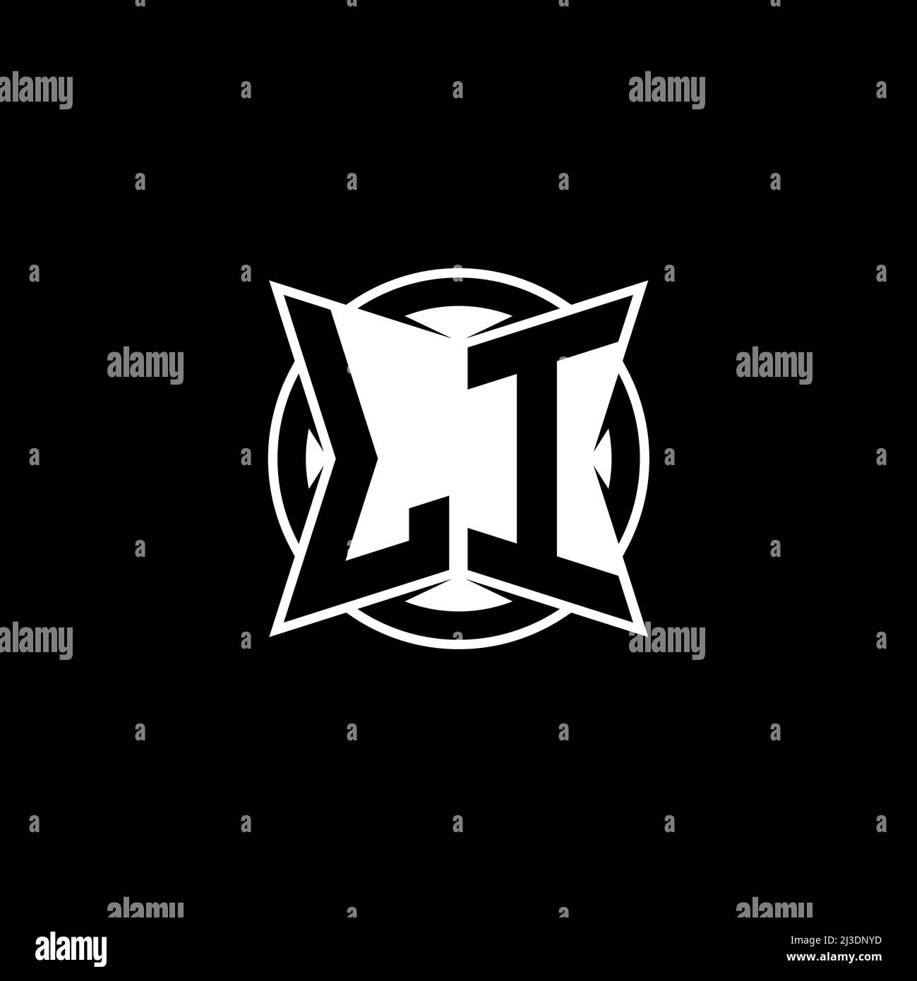 LI Monogram logo letter with simple modern shape style design. Circle ...