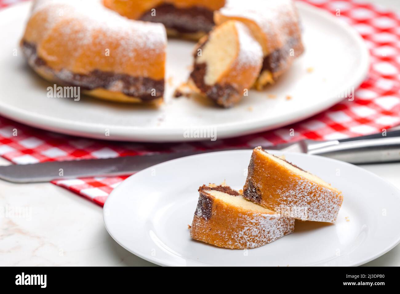 round cake called babovka in Czech Stock Photo - Alamy