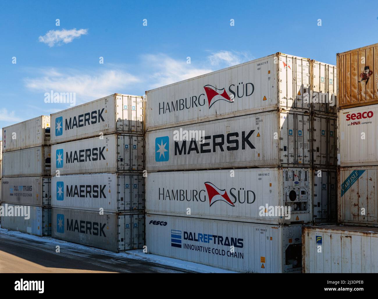 Railway container terminal "Selyatino" of the company "STS-Logistics". Genre photography. 06.04. ...