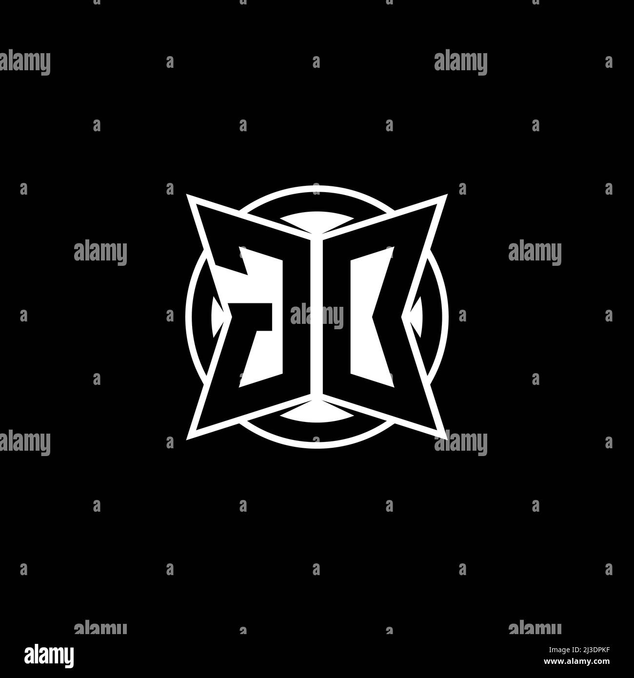 GO Monogram logo letter with simple modern shape style design. Circle ...